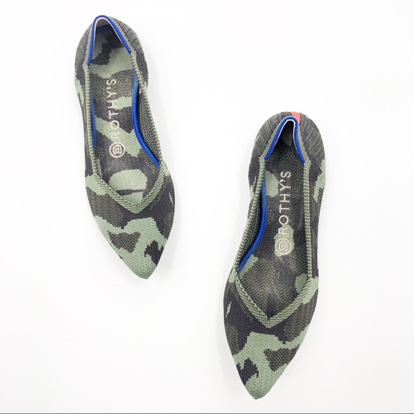 Rothy's | Shoes | Rothys The Point Knit Ballet Slip On Flats In Olive ...